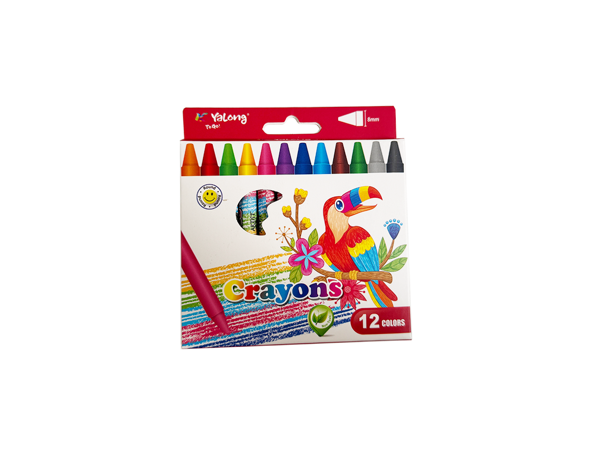Creioane colorate cerate Yalong, 12 buc - Arhi Design